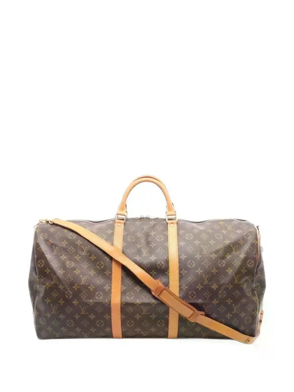 LOUIS VUITTON 1997 Monogram Keepall Bandouliere 60 Travel Bag