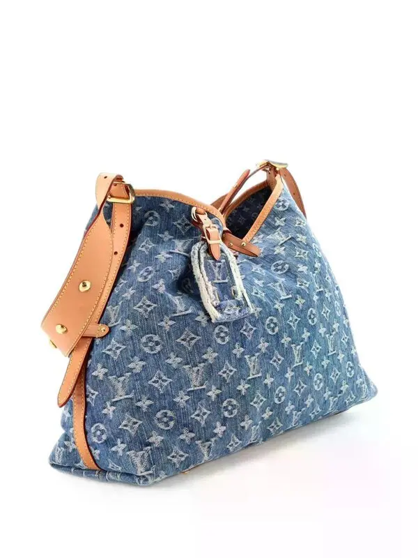 LOUIS VUITTON Carryall Monogram Denim Mm Hobo Bag