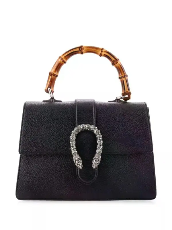 Gucci Dionysus Bamboo Top Handle Bag Leather Medium Satchel