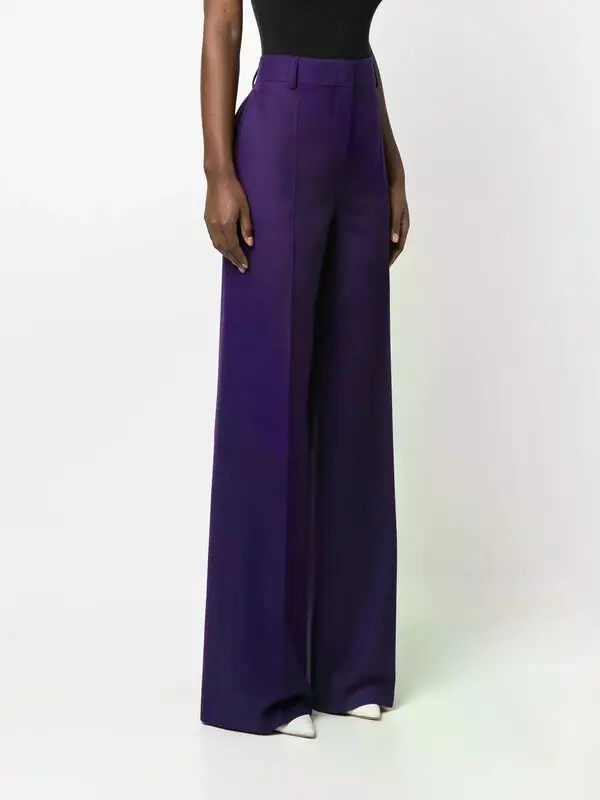 Alberta Ferretti High-waisted Tailored Trousers