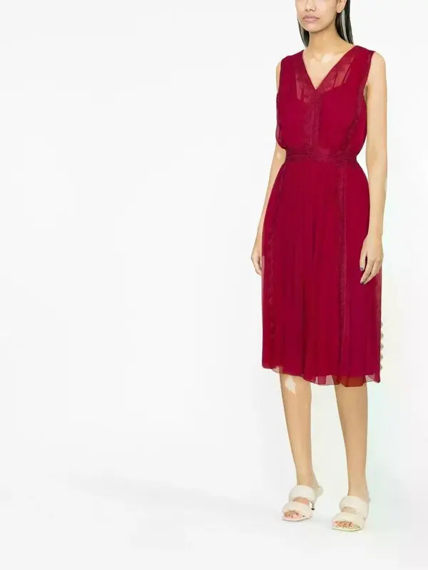 Alberta Ferretti Sleeveless Silk Midi Dress