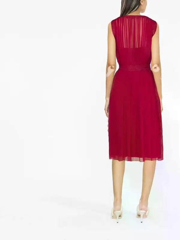 Alberta Ferretti Sleeveless Silk Midi Dress