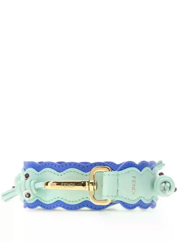 Fendi Mini Strap You Scalloped Leather Shoulder Strap