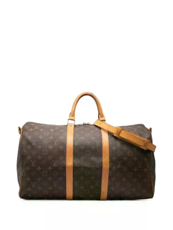 LOUIS VUITTON Monogram Keepall Bandouliere 50 Travel Bag