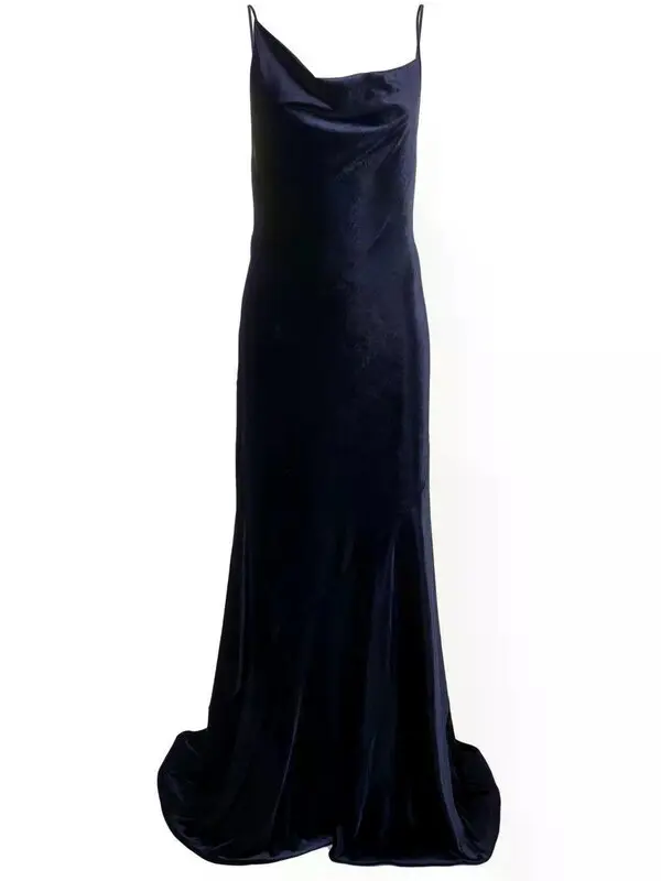 Philosophy Di Lorenzo Serafini Cowl-neck Sleeveless Gown - Blue