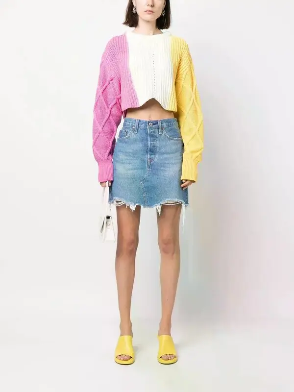 Philosophy Di Lorenzo Serafini Colour-block Cable-knit Jumper