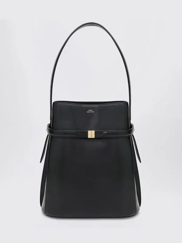 TOTEME Calfskin Bucket Bag With Monogram Logo