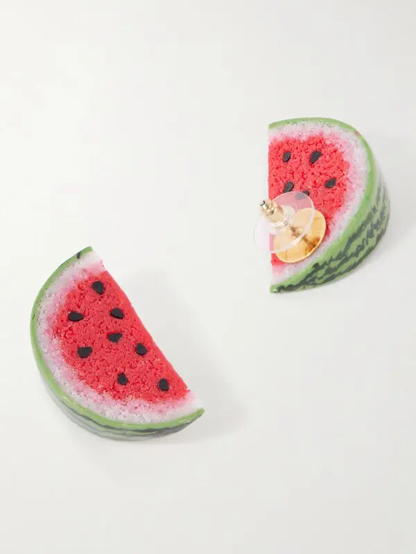 JENNIFER BEHR Watermelon Resin Earrings