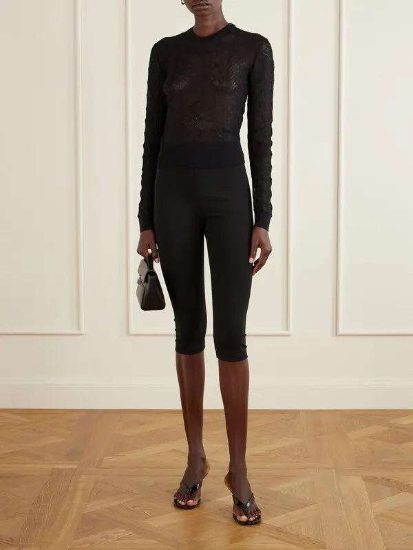 Dolce & Gabbana Crepe High-rise Straight-leg Capri Pants