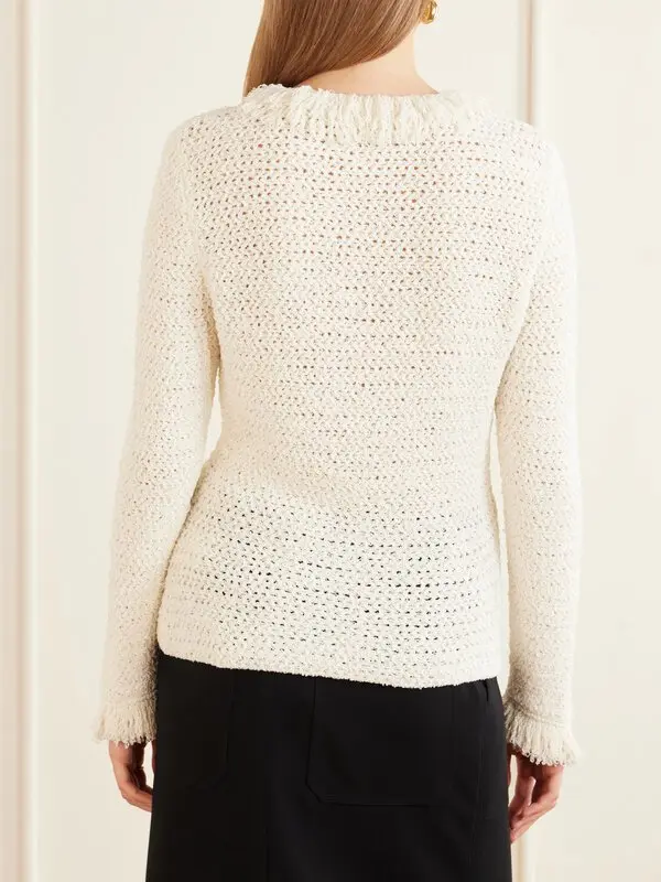 Proenza Schouler Nilo Textured-jacquard Wool-blend Cardigan