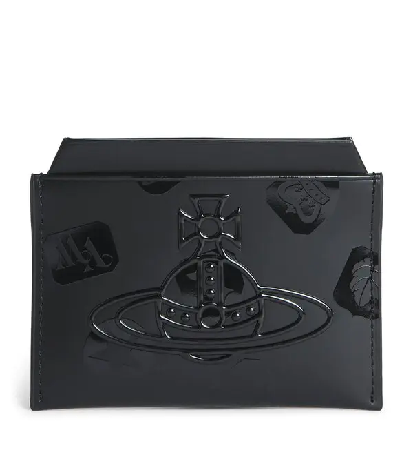 VIVIENNE WESTWOOD Leather Logo Card Holder - Black