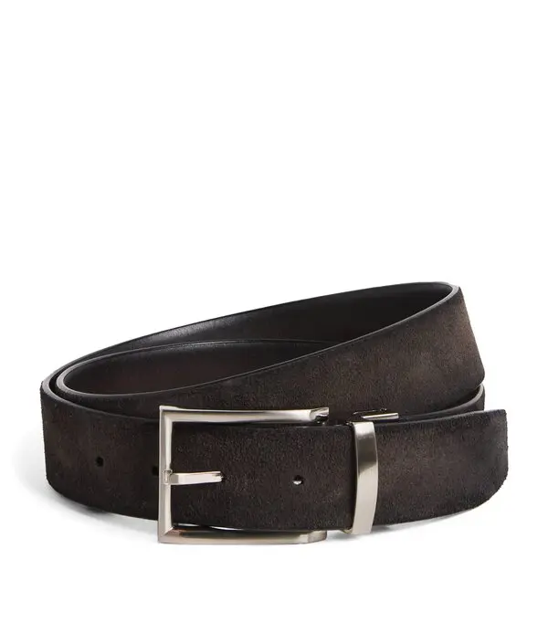 Officine Creative Suede Reversible Belt - Brown
