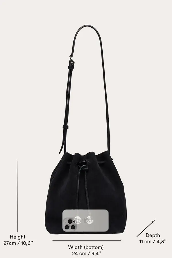 LIFFNER Charm Bucket Small Croc - Black