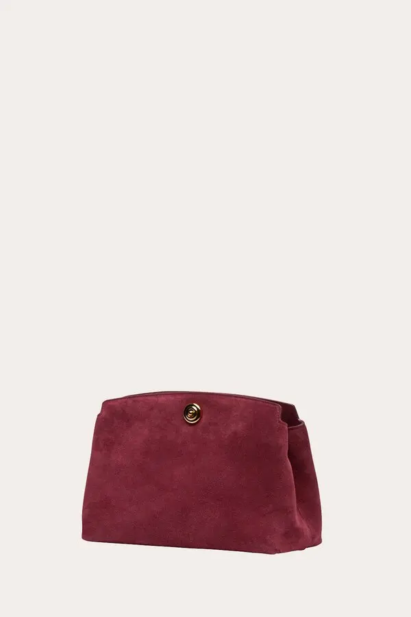 LIFFNER Pushlock Pouch Burgundy Suede