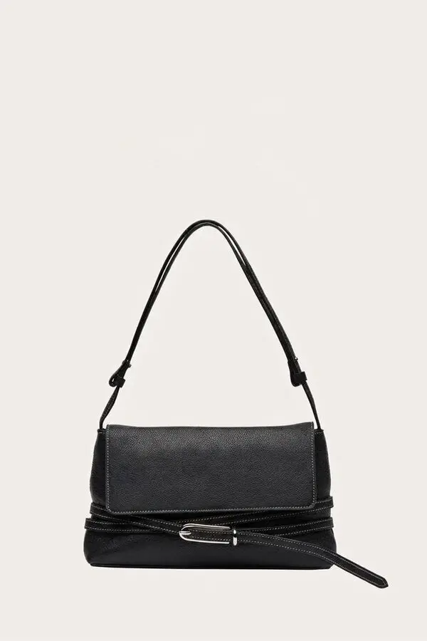 LIFFNER Belted Shoulder Bag Black