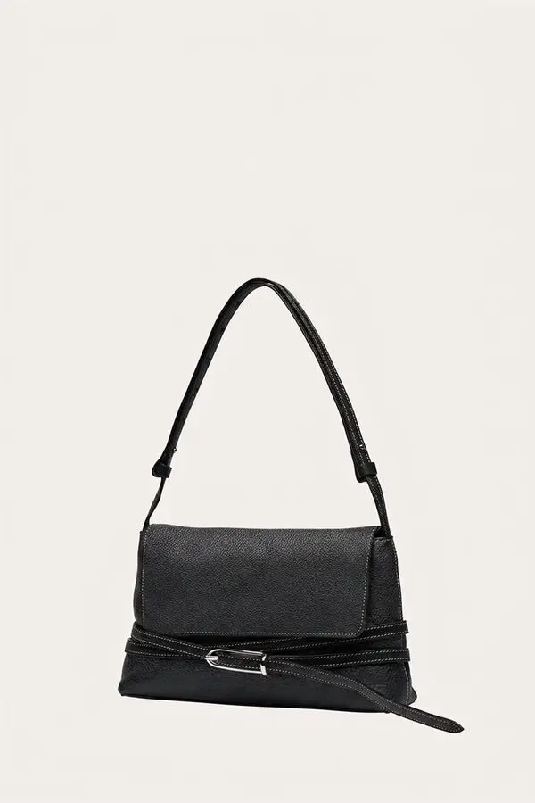 LIFFNER Belted Shoulder Bag Black