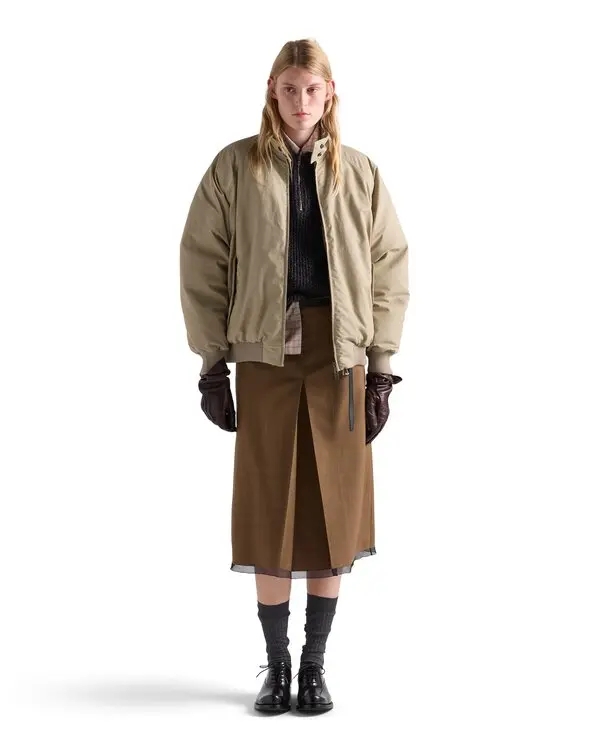 Prada Technical Poplin Down Jacket