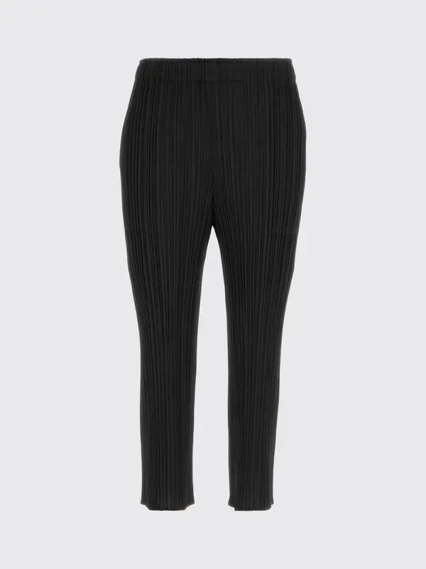 Issey Miyake Slim Fit Cropped Pleated Pants