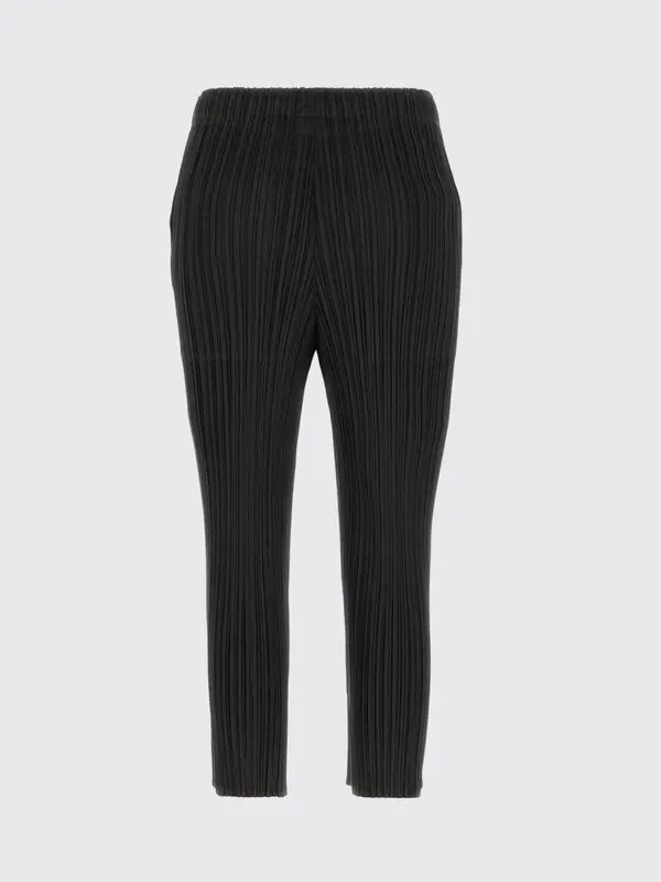 Issey Miyake Slim Fit Cropped Pleated Pants