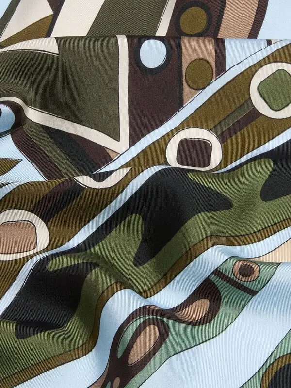 Emilio Pucci Silk Scarf With Geometric Print