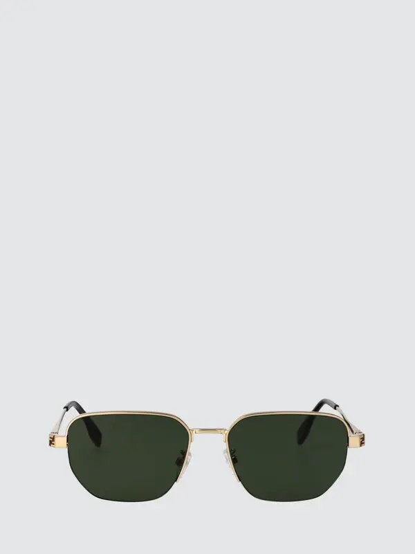 Fendi Irregular Design Metal Sunglasses With Embossed Logo