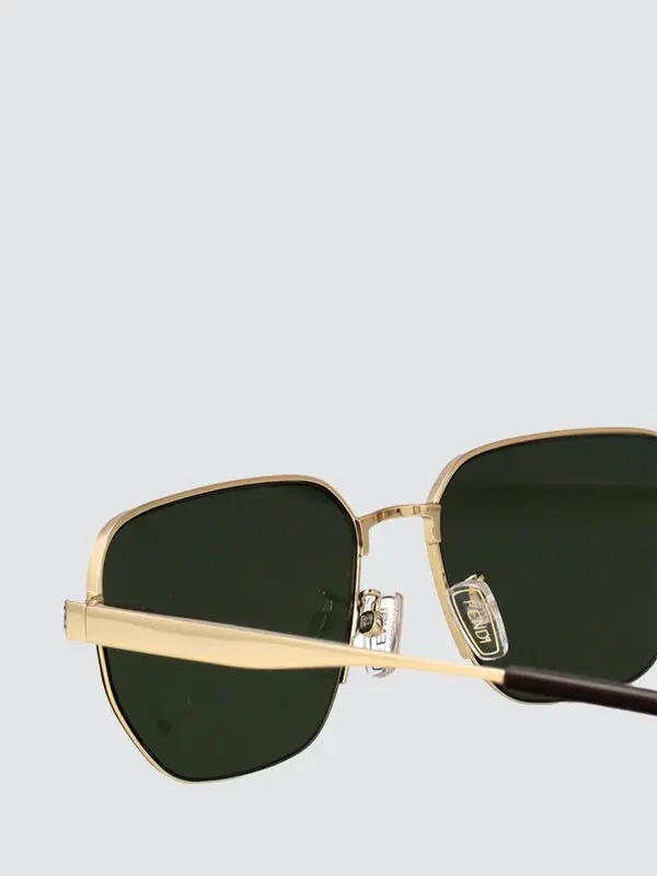 Fendi Irregular Design Metal Sunglasses With Embossed Logo