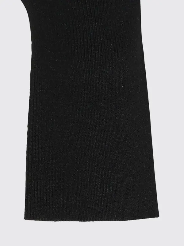 ANINE BING Viscose Blend Crewneck Sweater With Long Sleeves And Ribbed Trims - Black