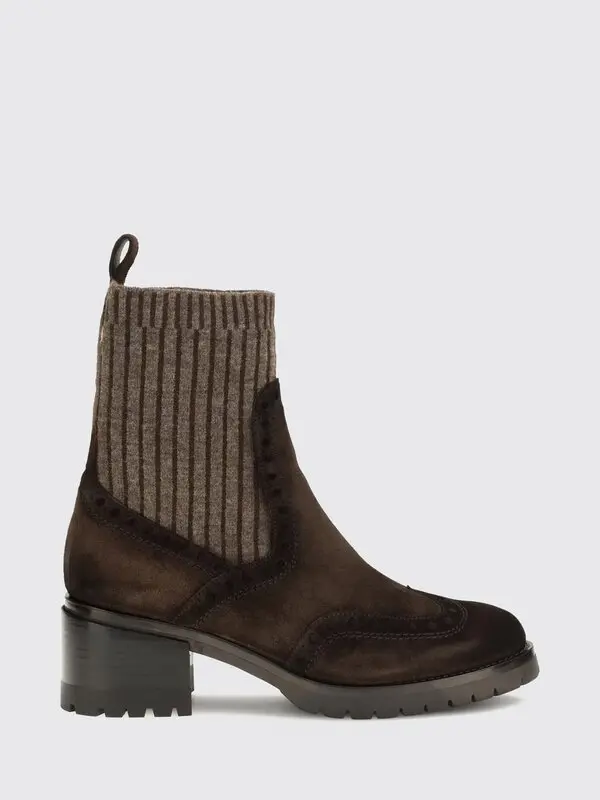 Santoni Calf Leather Chelsea Boots With Lug Sole