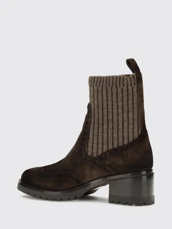 Santoni Calf Leather Chelsea Boots With Lug Sole