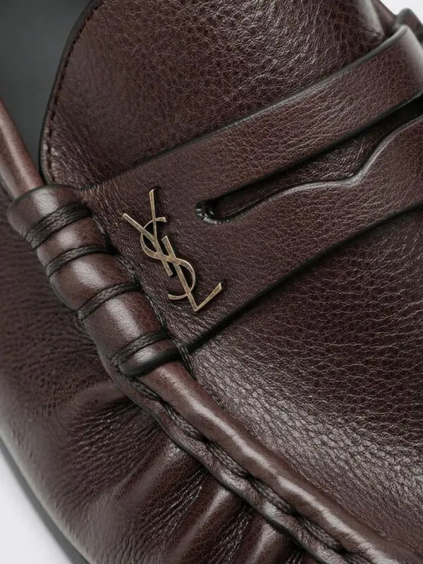 Saint Laurent Le Loafer Penny Loafers In Calfskin With Monogram