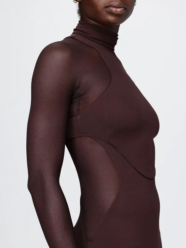 Elisabetta Franchi Long Jersey And Tulle Dress