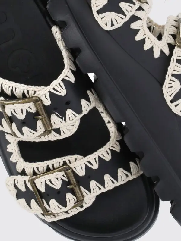 Mou Eva Sandals With Contrast Stitching
