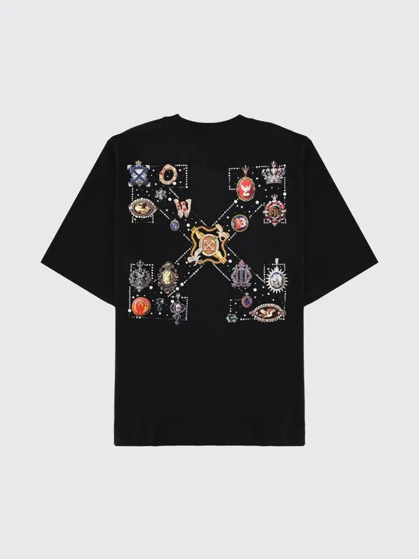 Off-White Jewel Arrow Skate Cotton T-shirt With Rear Logo - Black