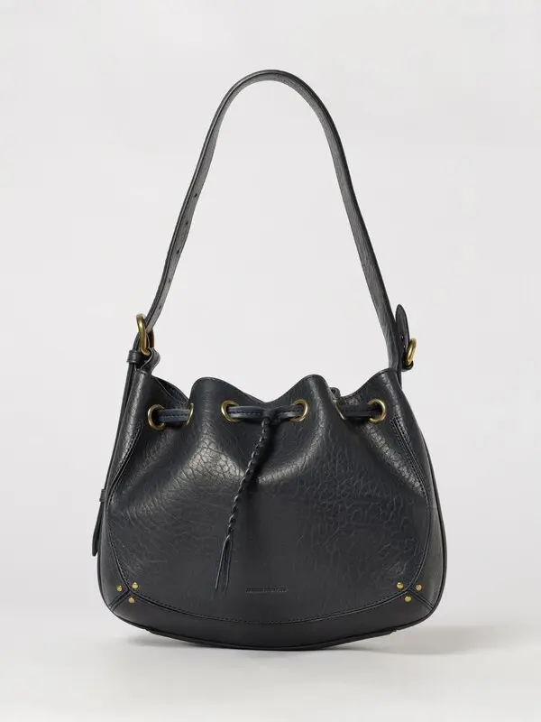 Jérôme Dreyfuss Andy Grained Lambskin Bucket Bag With Drawstring - Blue