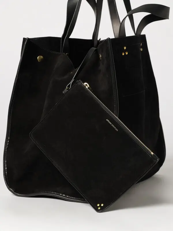 Jérôme Dreyfuss Leon Large Suede Calfskin Tote Bag With Pouch