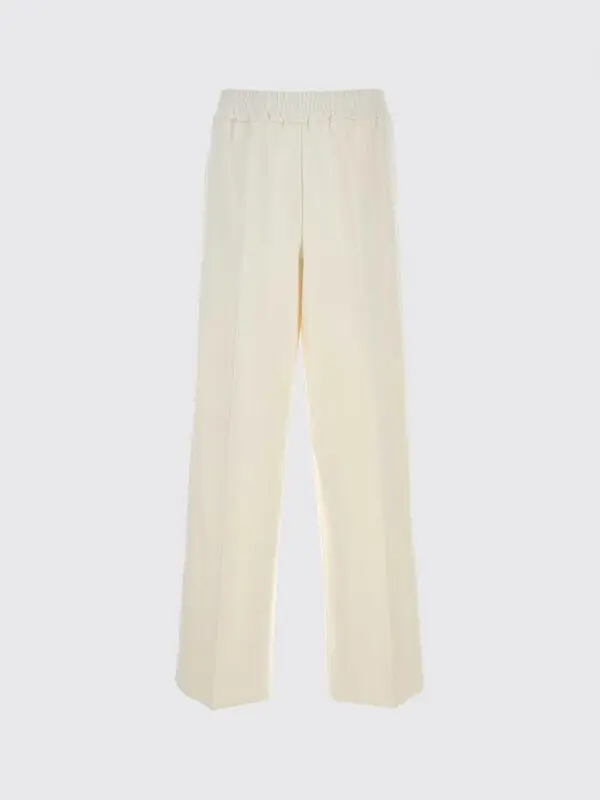 JIL SANDER Cotton Blend Stretch Wide Leg Trousers