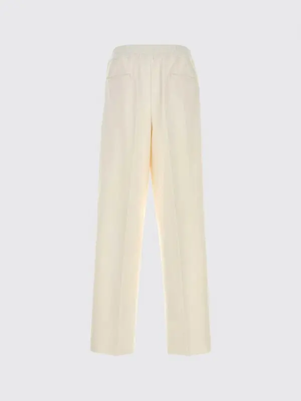 JIL SANDER Cotton Blend Stretch Wide Leg Trousers
