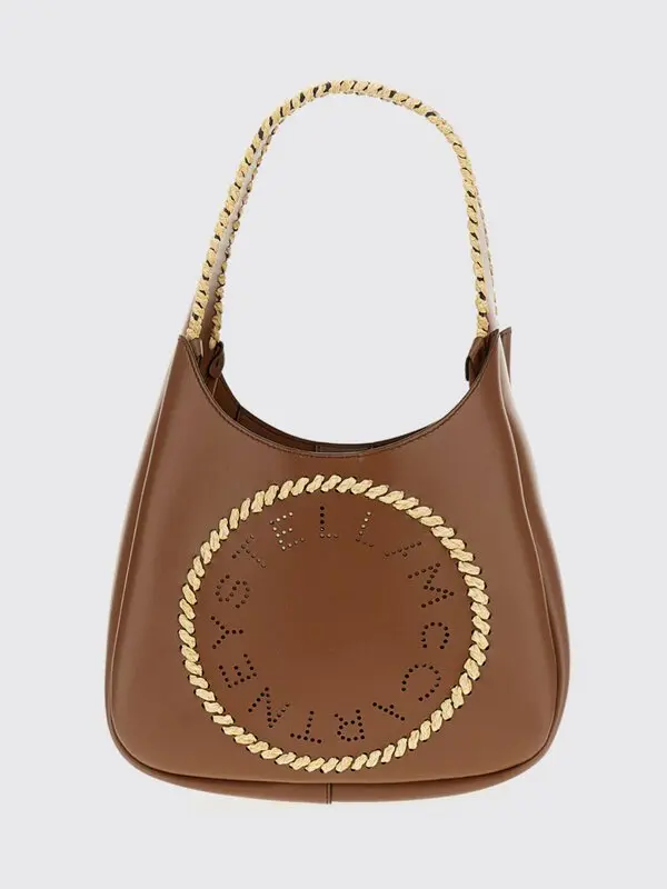 Stella McCartney Perforated Logo Faux Leather Bag - Brown