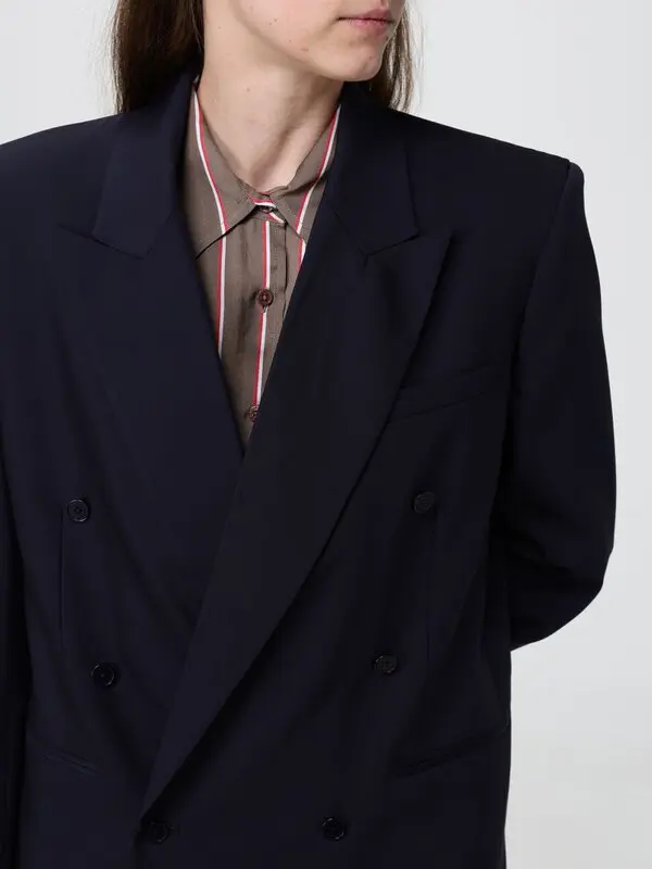 THE FRANKIE SHOP Double-breasted Wool Blend Blazer With A Relaxed Fit