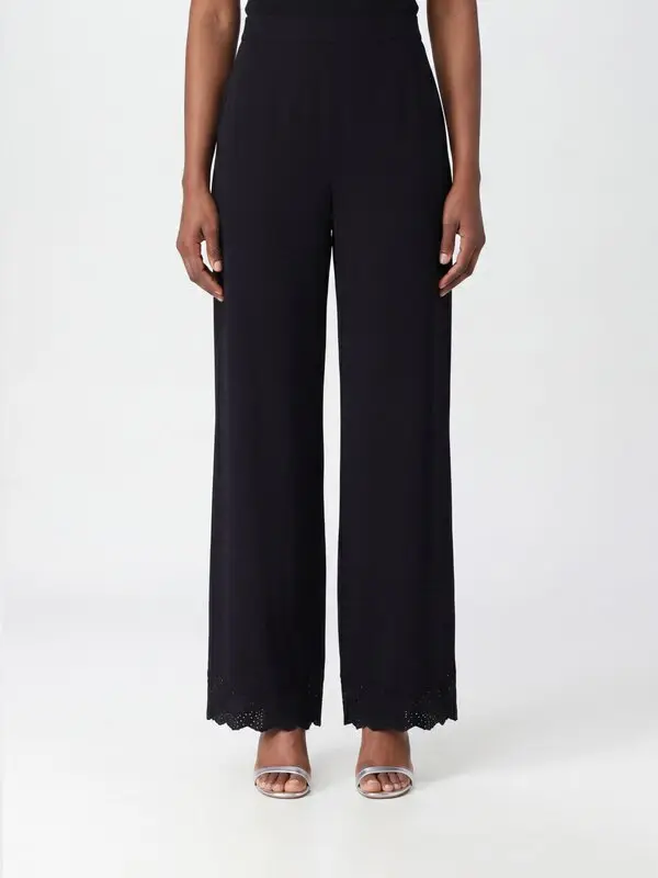 BY MALENE BIRGER Organic Cotton Wide-leg Trousers With Lace Inserts