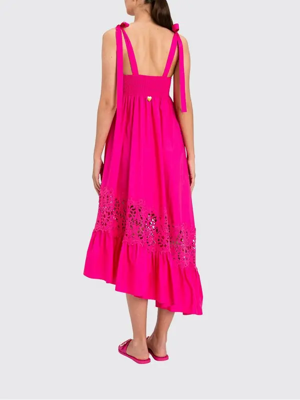 TWINSET Asymmetric Cotton Dress With Inserts