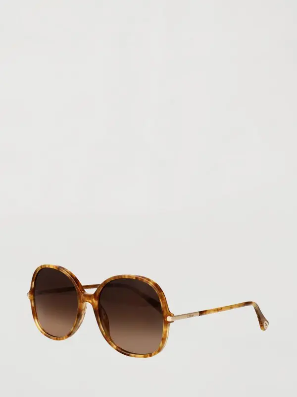 Chloé Tortoiseshell Acetate Cat-eye Sunglasses With Engraved Logo - Brown