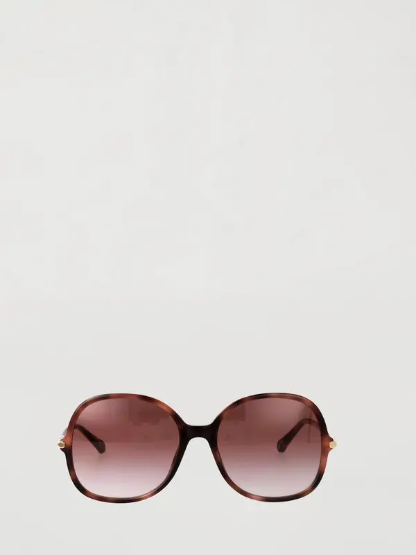 Chloé Tortoiseshell Cat-eye Sunglasses In Acetate With Engraved Logo