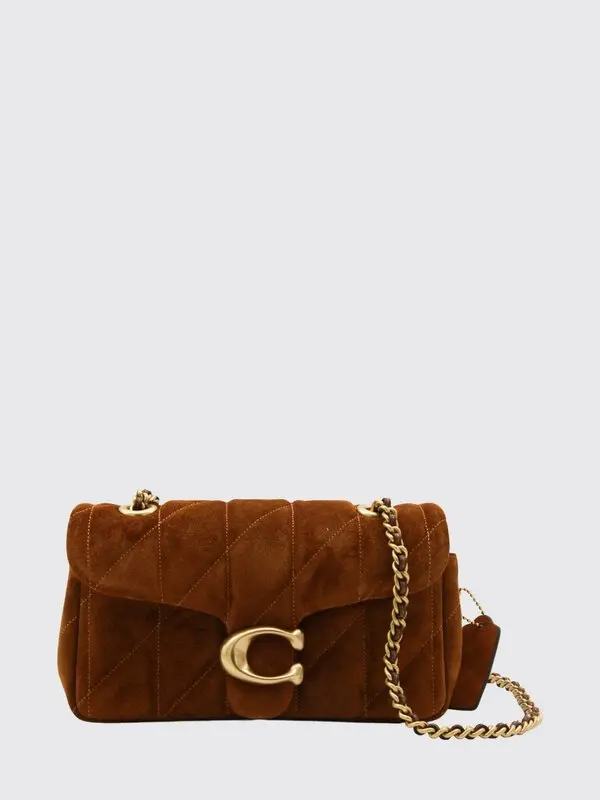 COACH Tabby Quilted Leather Mini Shoulder Bag With Metal Logo - Brown