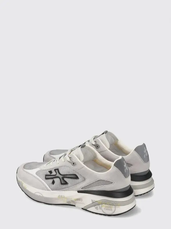 Premiata Moerund Suede And Nylon Lace-up Sneakers - Grey 1
