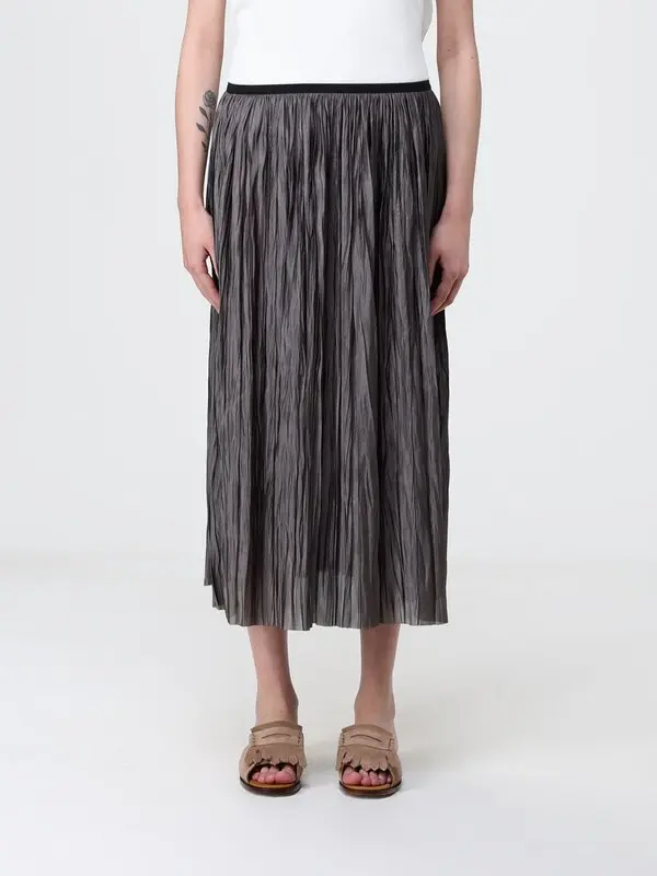 ROBERTO COLLINA Crepe Pleated Midi Skirt