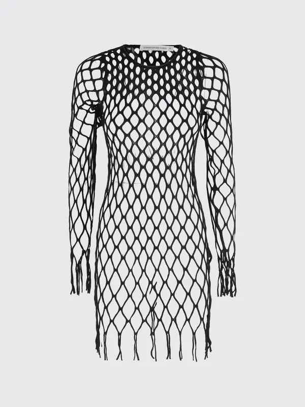 Christopher Esber Perforated Viscose Blend Dress
