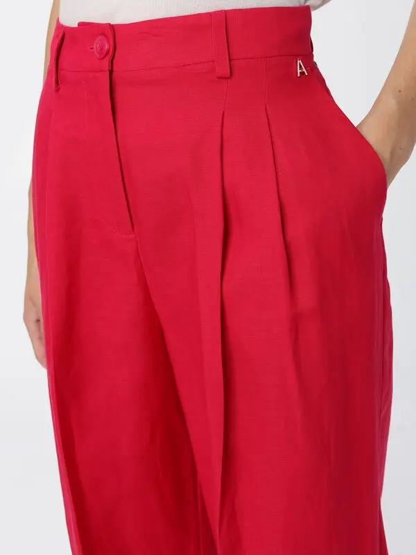 TWINSET Linen Blend Classic Trousers