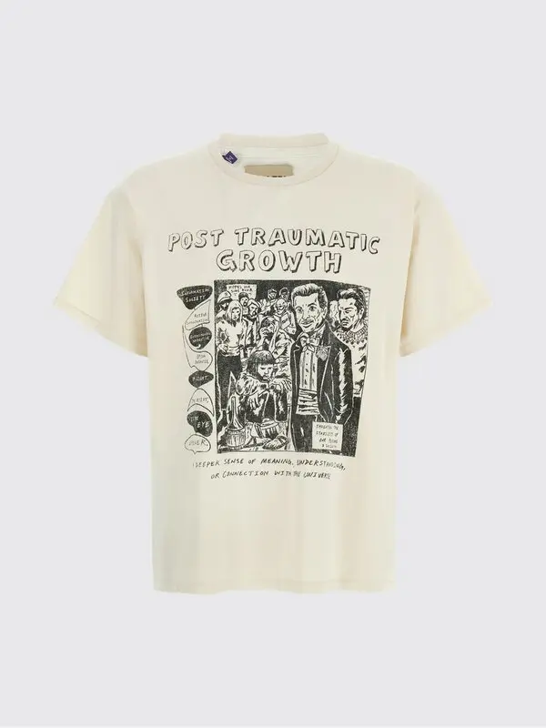 GALLERY DEPT. Vintage-style Graphic Print Cotton T-shirt - Beige