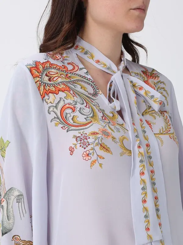 Etro Silk Kaftan Dress With Paisley Print